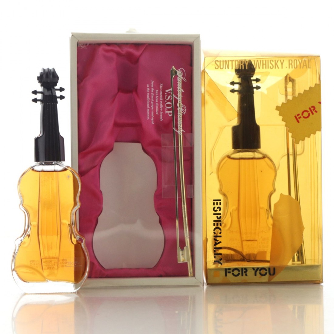 Suntory Whisky and Brandy Violin Miniature x 2 | Whisky Auctioneer
