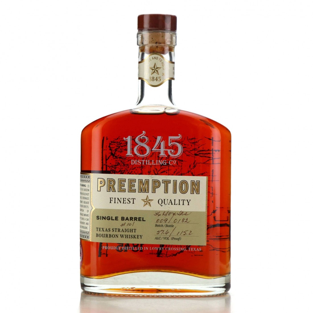 1845 Distilling Preemption Single Barrel #101 Batch #9 | Whisky Auctioneer