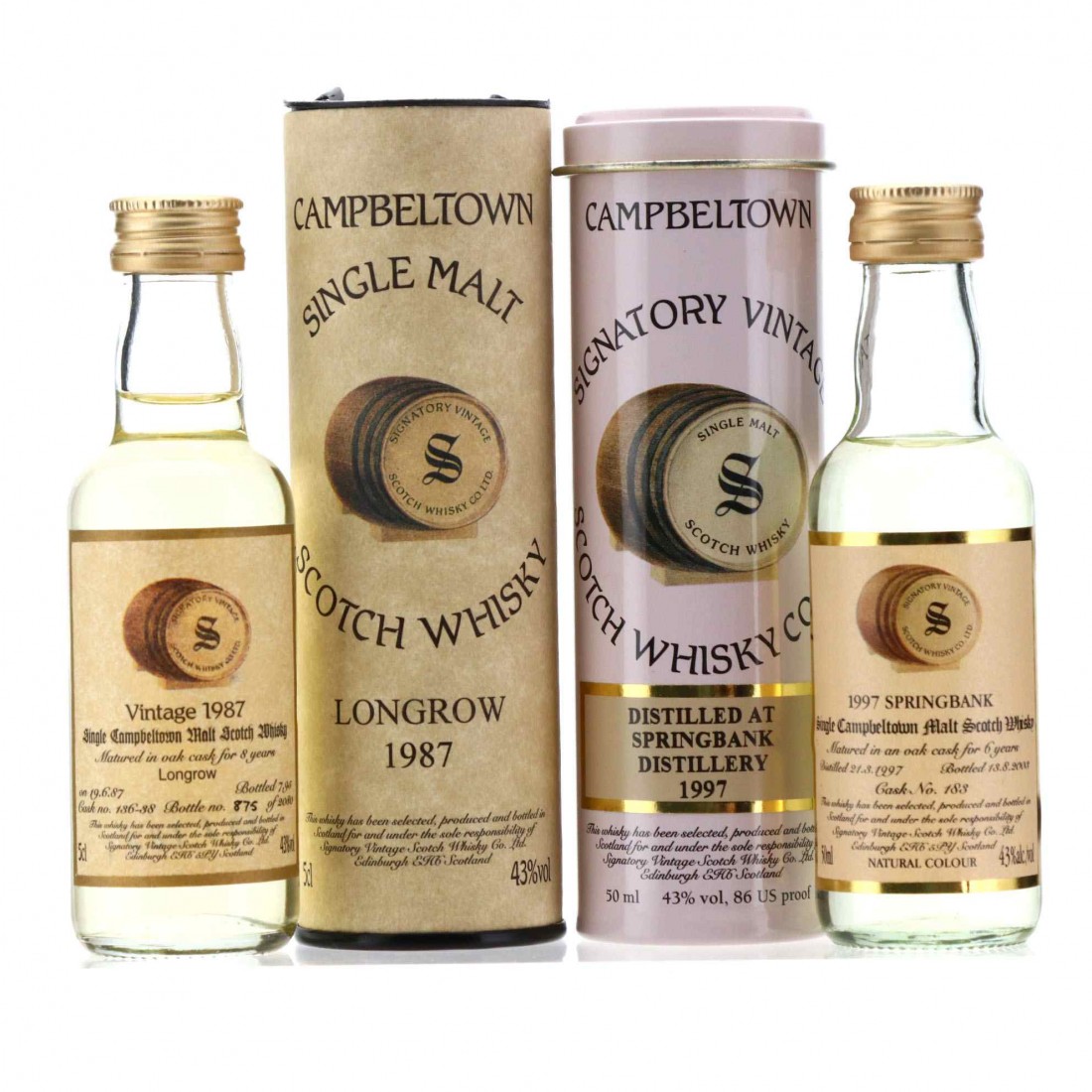 Springbank & Longrow Signatory Vintage Miniature x 2 | Whisky Auctioneer