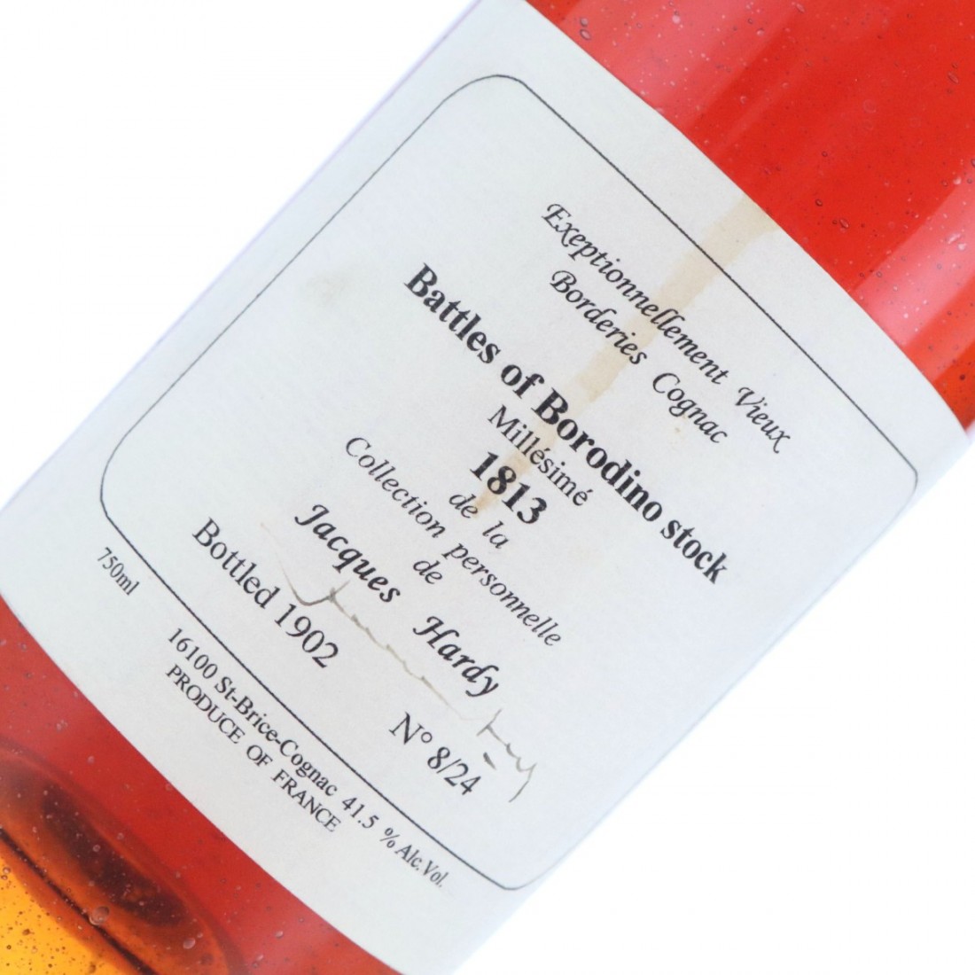 Battles of Borodino Stock 1813 Cognac / Jacques Hardy | Whisky Auctioneer