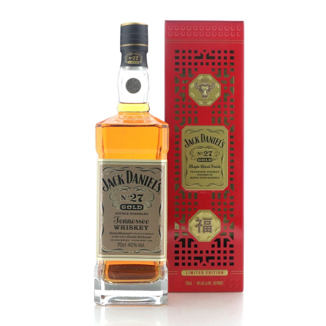Jack Daniel's No.27 Gold Maple Wood Finish 70cl / Year of the Rabbit ...