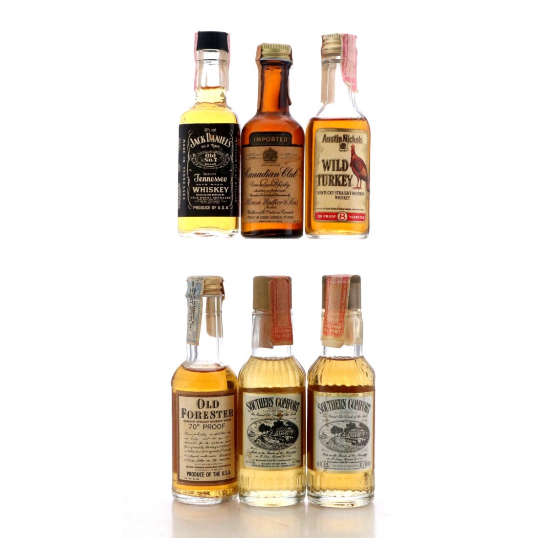 Bourbon & Whiskey Miniature x 6 circa 1970s | Whisky Auctioneer