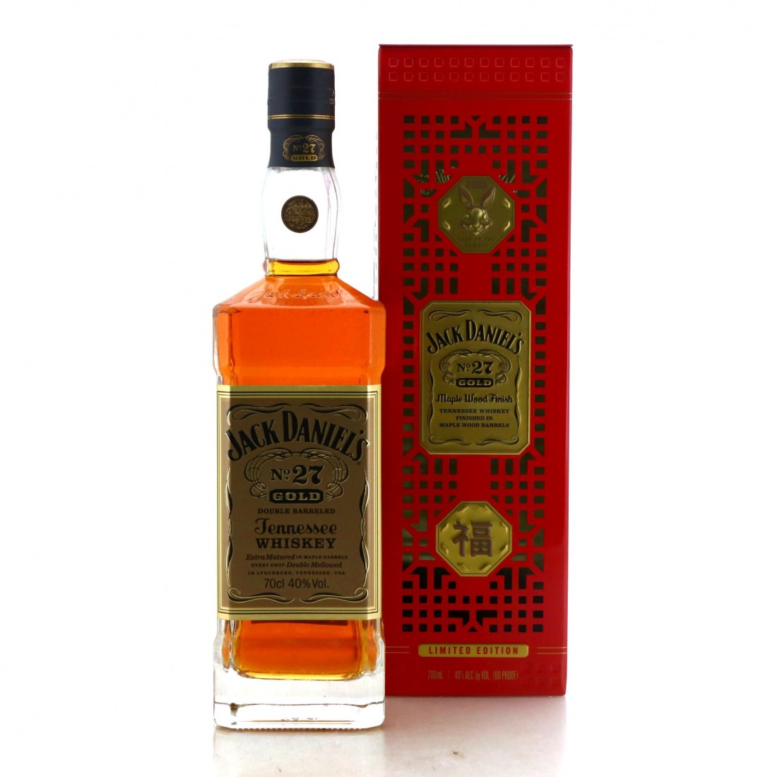 Jack Daniel's No.27 Gold Maple Wood Finish 70cl / Year of the Rabbit ...