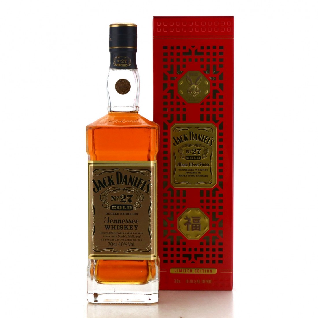 Jack Daniel's No.27 Gold Maple Wood Finish 70cl / Year of the Rabbit ...