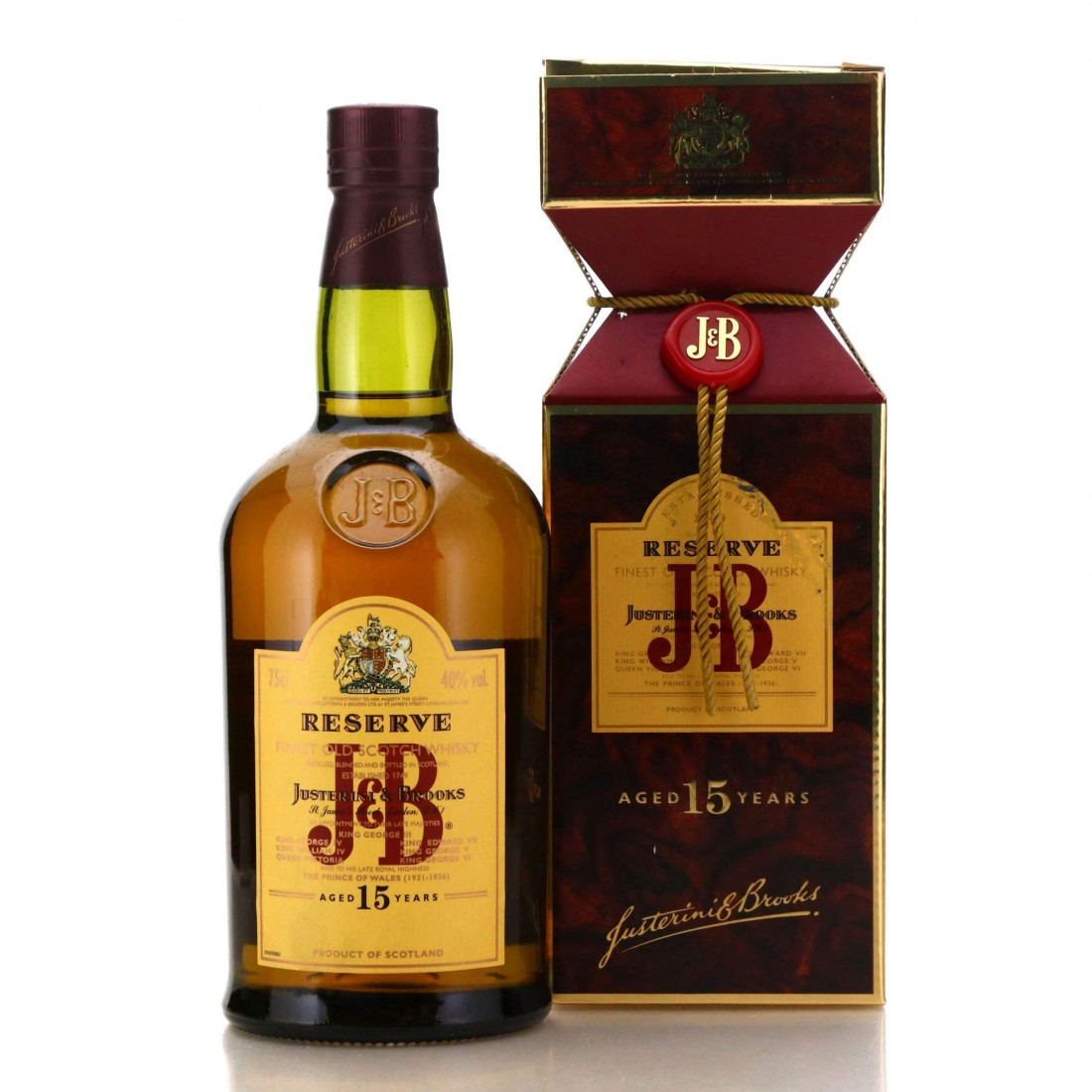 J&B 15 Year Old Reserve 75cl 1990s | Whisky Auctioneer