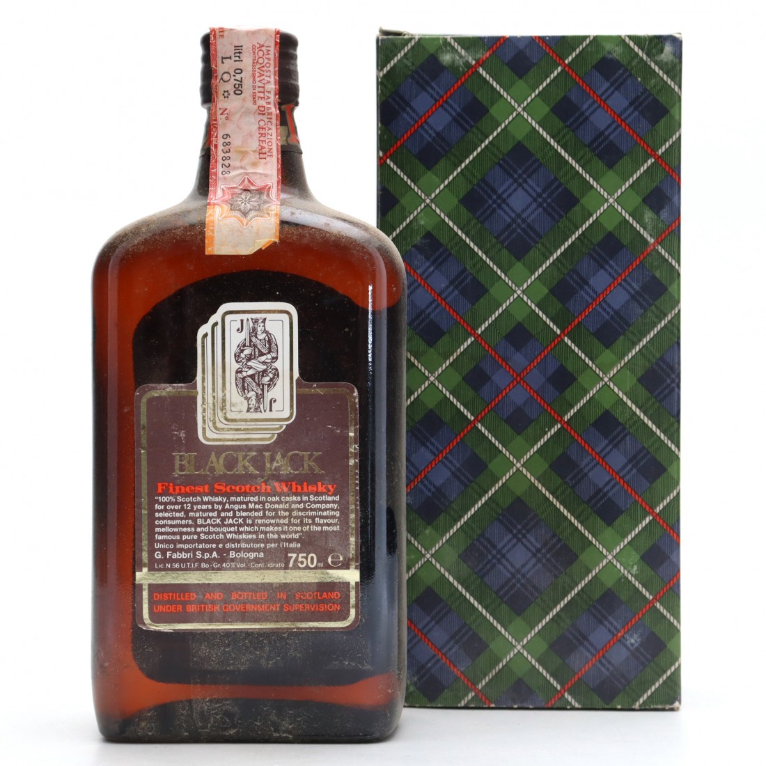 Black Jack 12 Year Old Scotch Whisky 1980s / Fabbri Import | Whisky ...
