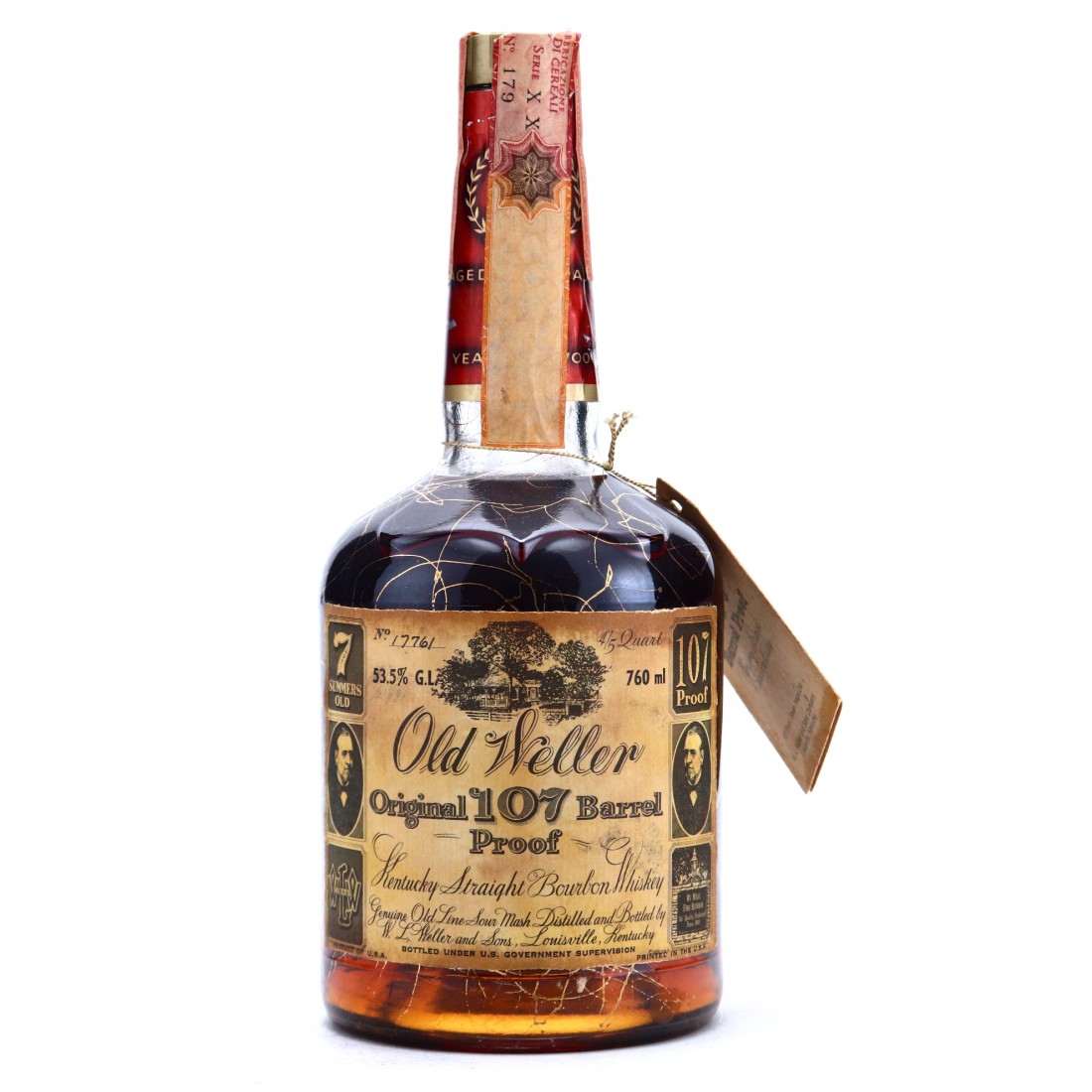 Old Weller Original 107 Barrel Proof 7 Year Old 1977 / Stitzel-Weller ...