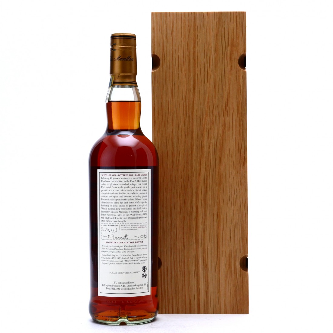 Macallan 1979 Fine and Rare 40 Year Old #2803 | Whisky Auctioneer