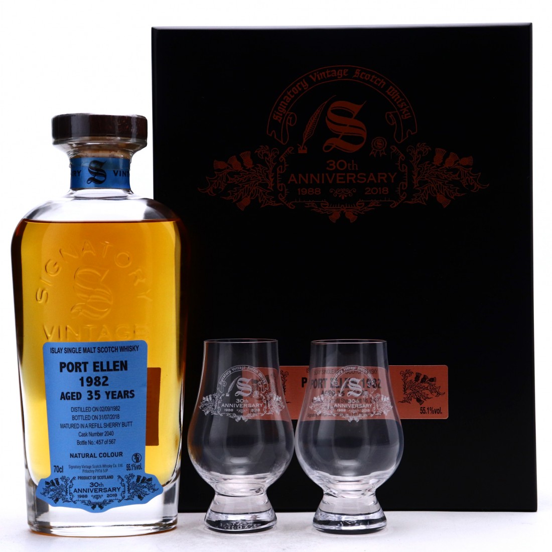 Port Ellen 1982 Signatory Vintage 35 Year Old / 30th Anniversary ...