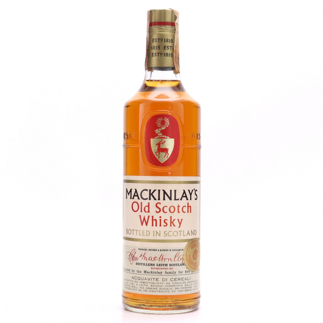 Mackinlay's 5 Year Old Scotch Whisky 1960s | Whisky Auctioneer