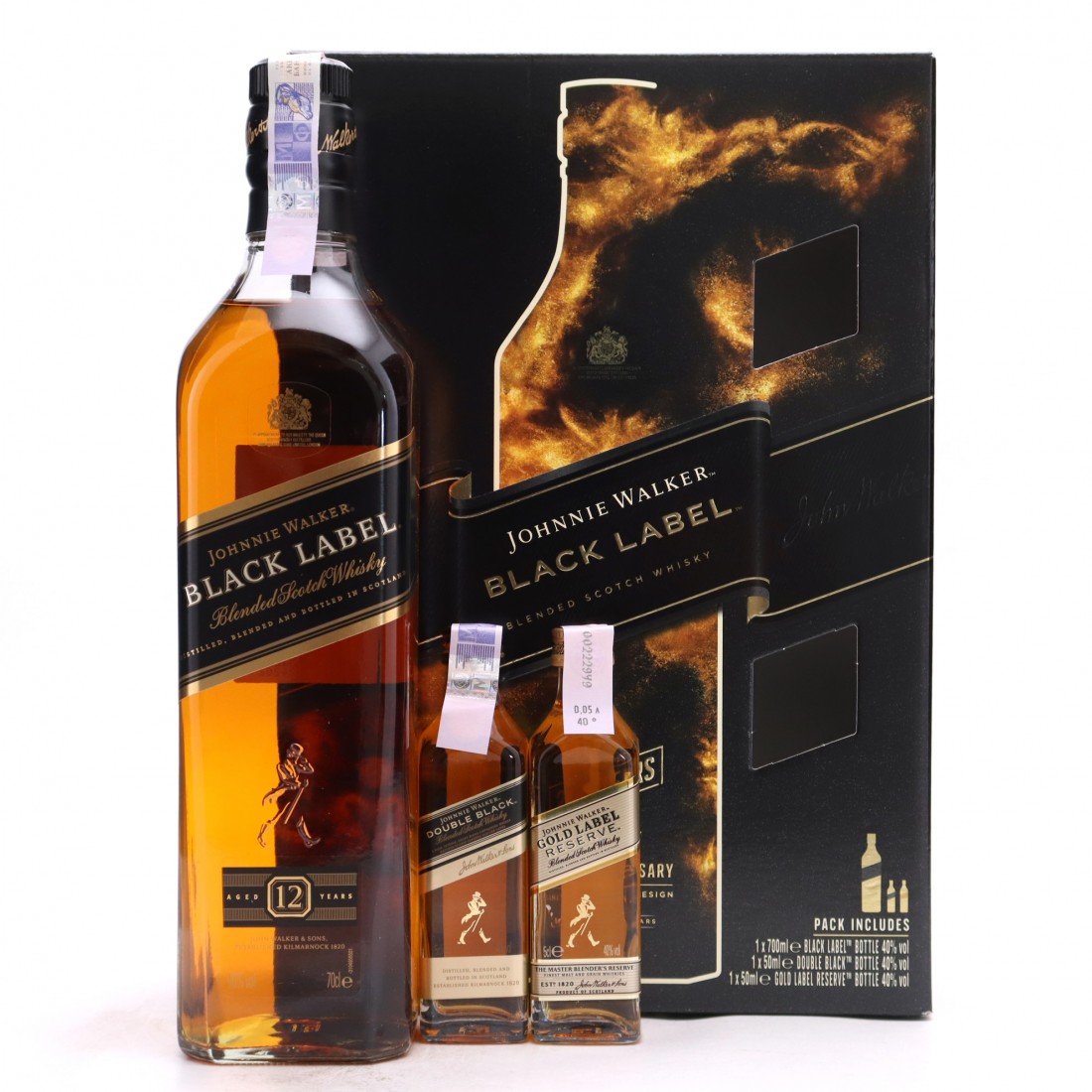 Johnnie Walker Black Label 12 Year Old Gift Pack Whisky Auctioneer