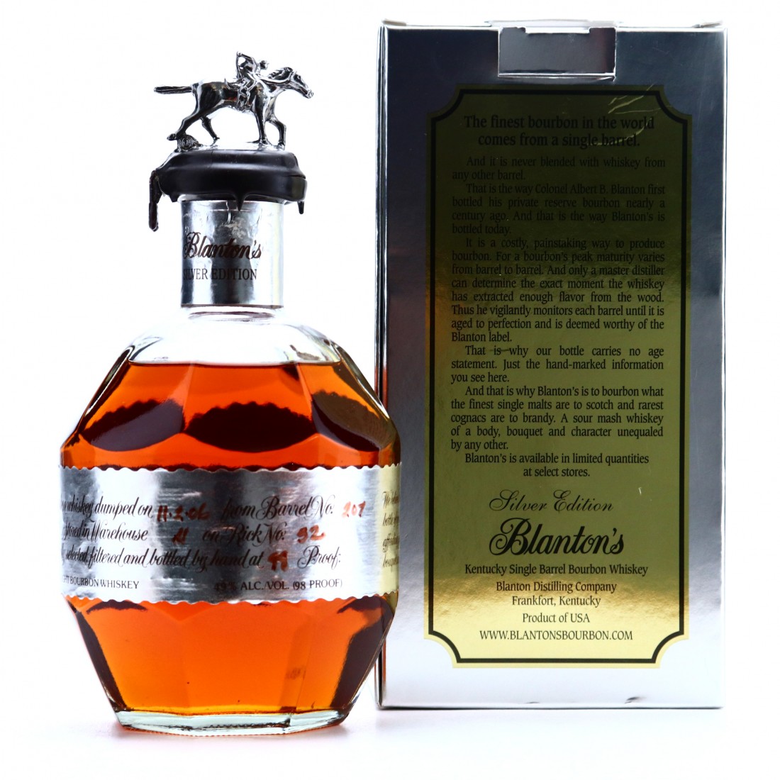 Blanton's Single Barrel Silver Edition dumped 2006 70cl | Whisky Auctioneer