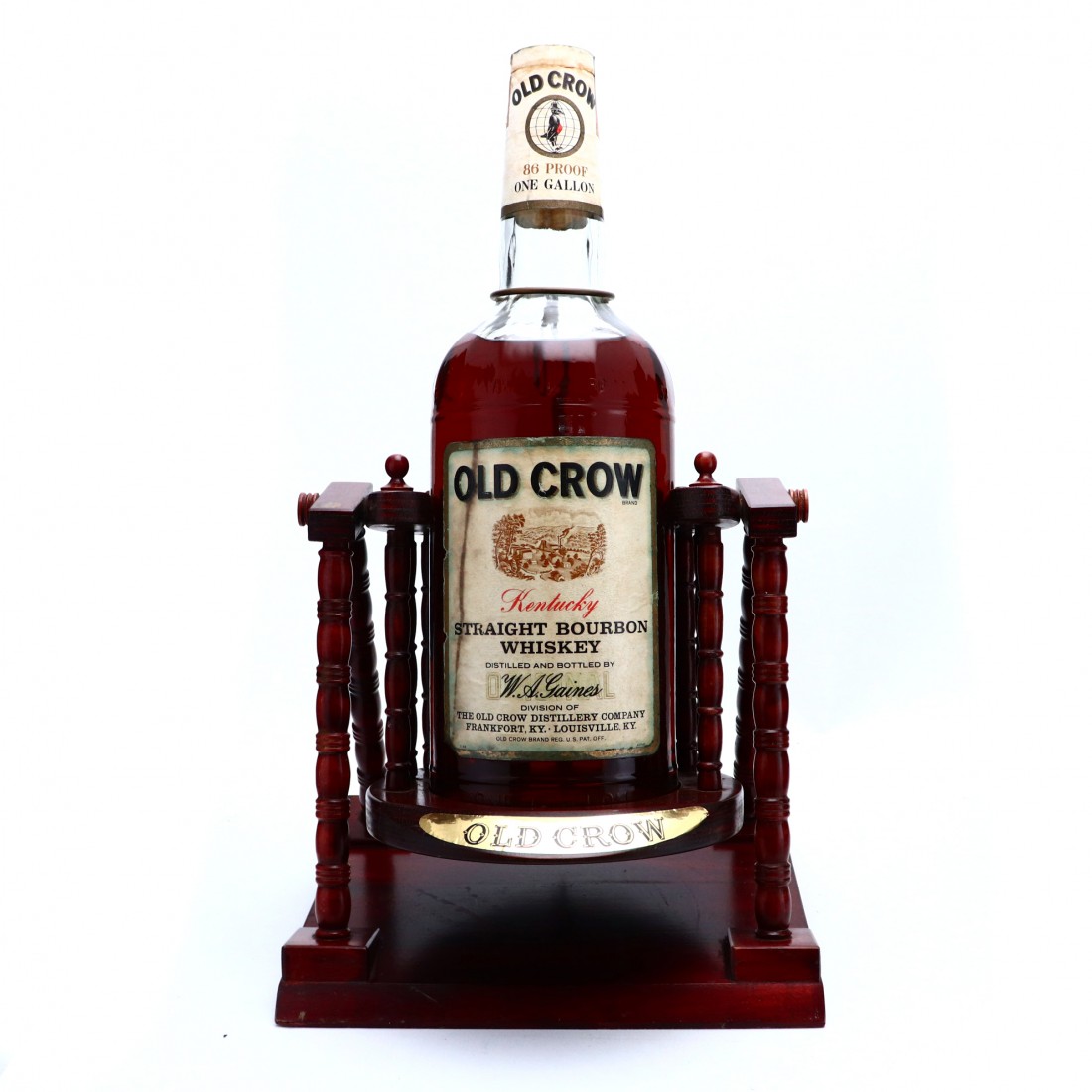 Old Crow Kentucky Straight Bourbon Gallon 1960s with Cradle ...