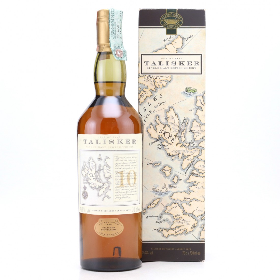 Talisker 10 Year Old Map Label 1990s | Whisky Auctioneer