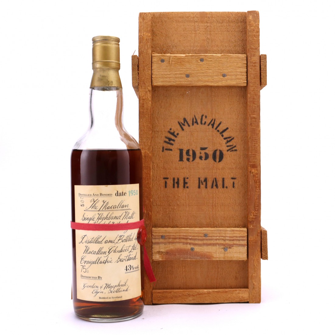 Macallan 1950 Handwritten Label / Gordon and MacPhail | Whisky Auctioneer