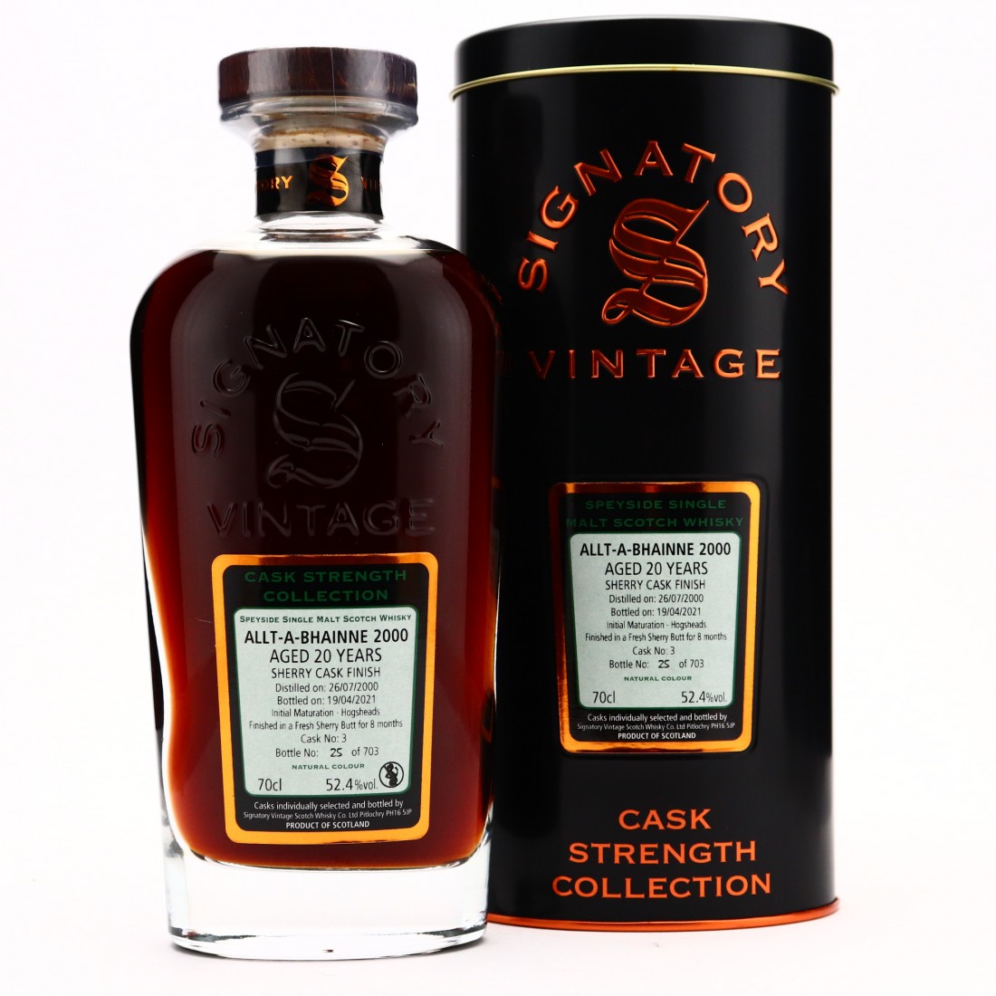 Allt A Bhainne 2000 Signatory Vintage 20 Year Old Cask Strength