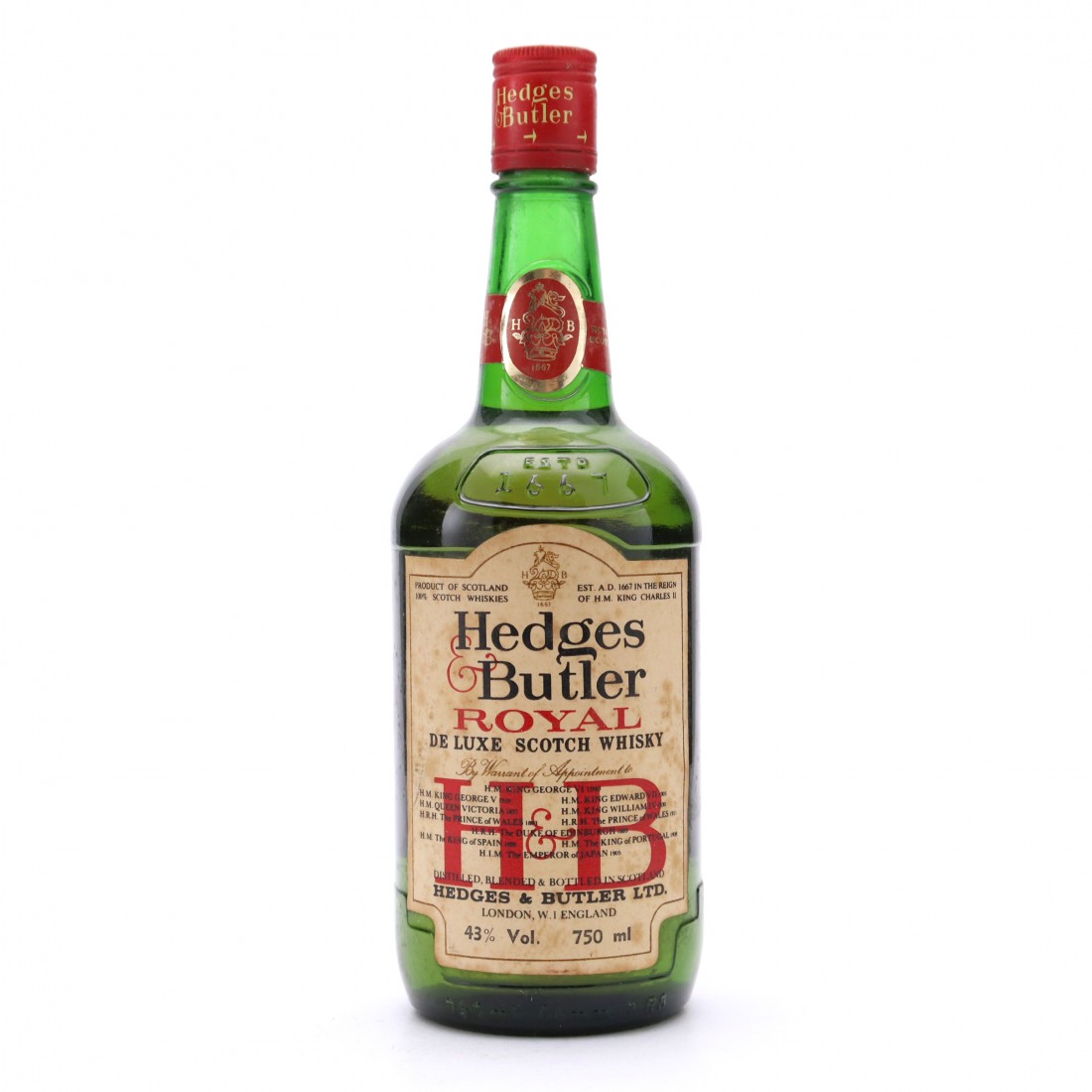 Hedges & Butler Royal De Luxe Scotch Whisky 1970s | Whisky Auctioneer