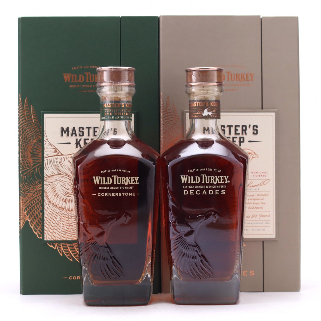 Wild Turkey Old Master's Keep Cornerstone Rye & Decades Bourbon Batch ...