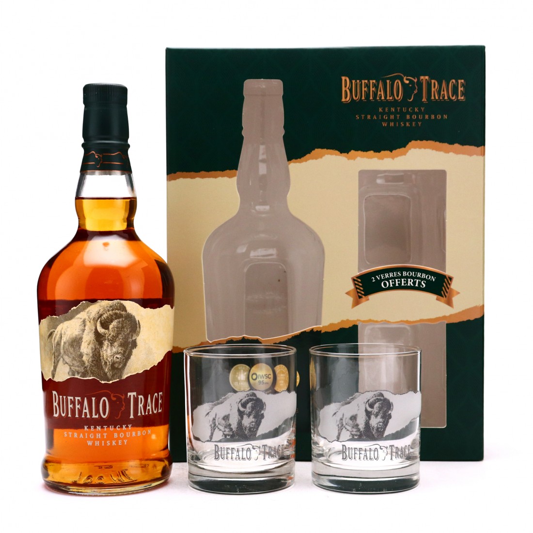 Buffalo Trace Kentucky Straight Bourbon 80 Proof 70cl Gift Pack ...