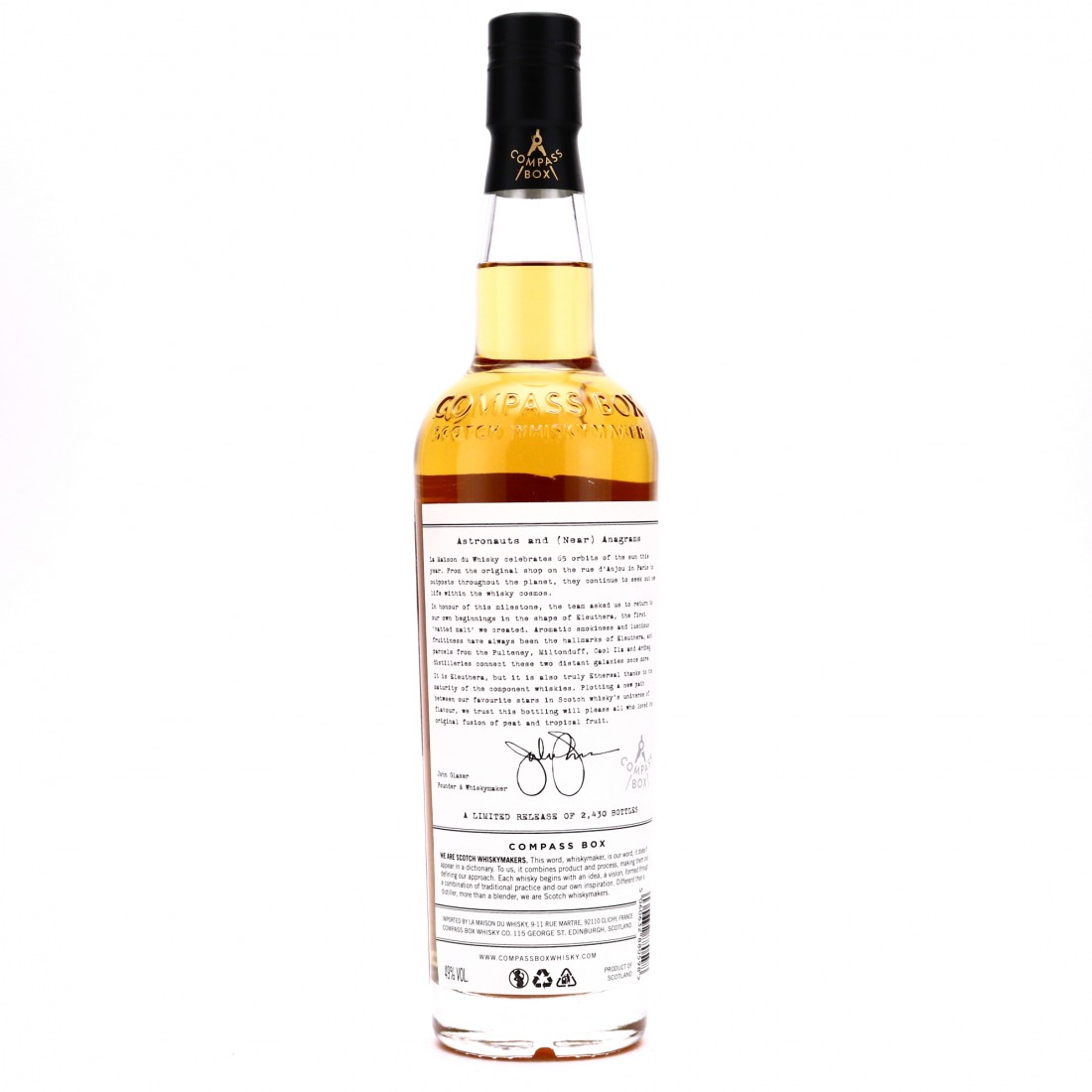 Compass Box Ethereal Lmdw 65th Anniversary Whisky Auctioneer