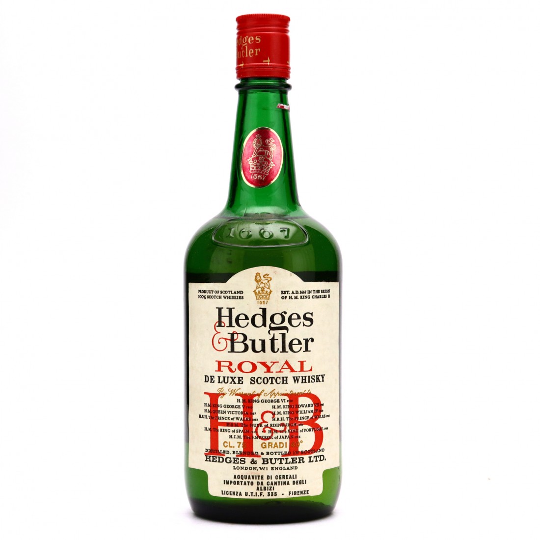 Hedges and Butler Royal De Luxe Scotch Whisky 1960s | Whisky Auctioneer