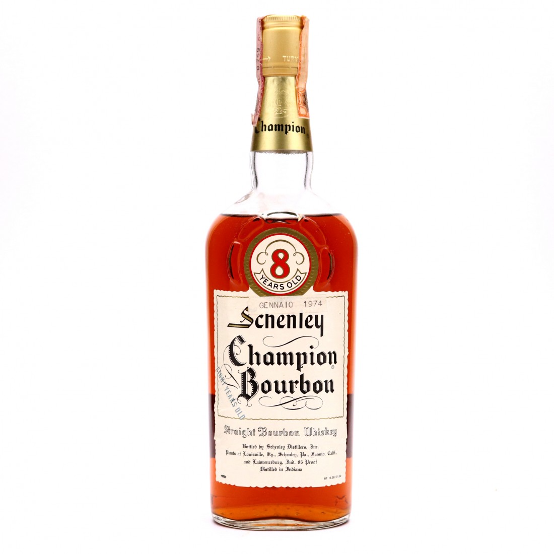Schenley Champion 8 Year Old Straight Bourbon 1972 | Whisky Auctioneer