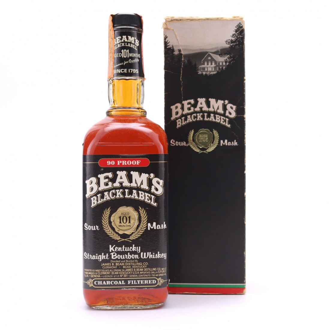 Beam's Black Label 101 Month Old Kentucky Straight Bourbon 1983 ...