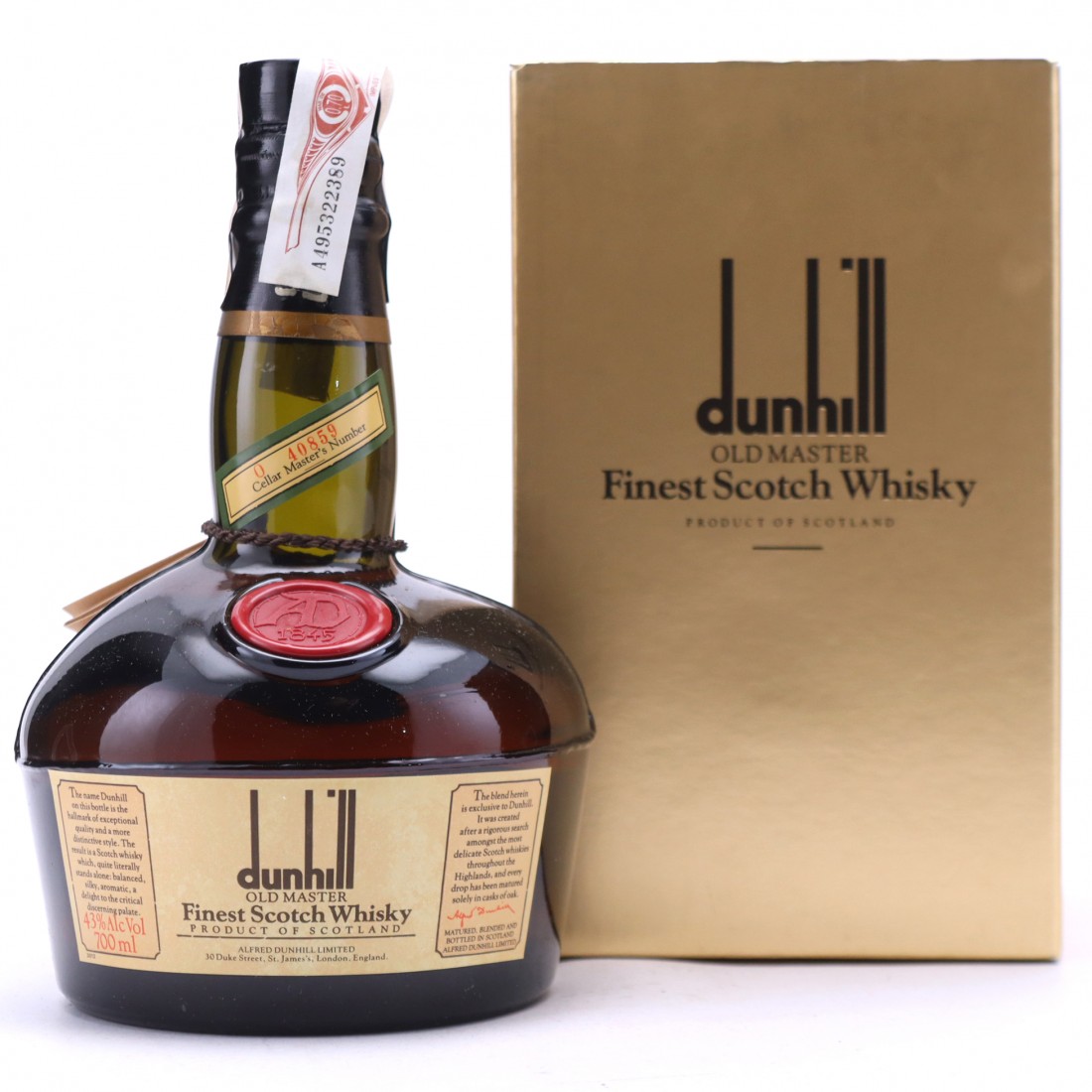 Dunhill Old Master Scotch Whisky | Whisky Auctioneer