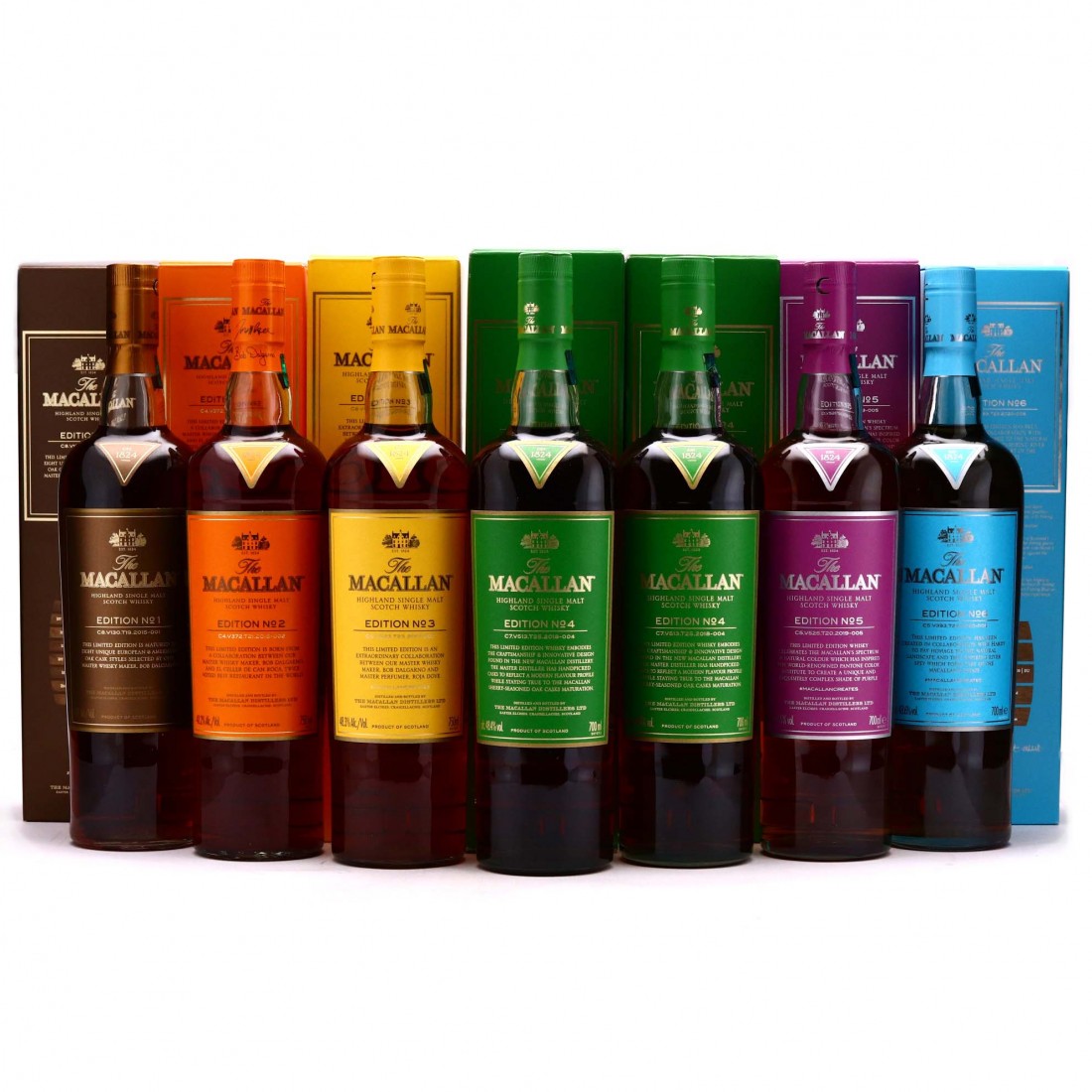 Macallan Edition No.1-6 Collection x 7 / includes No.4 for Edrington ...