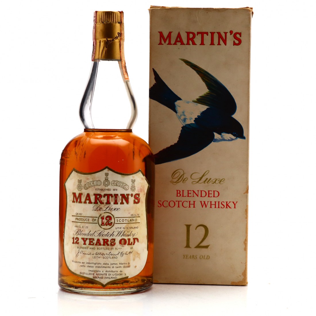 James Martin's 12 Year Old De Luxe Scotch 1970s | Whisky Auctioneer