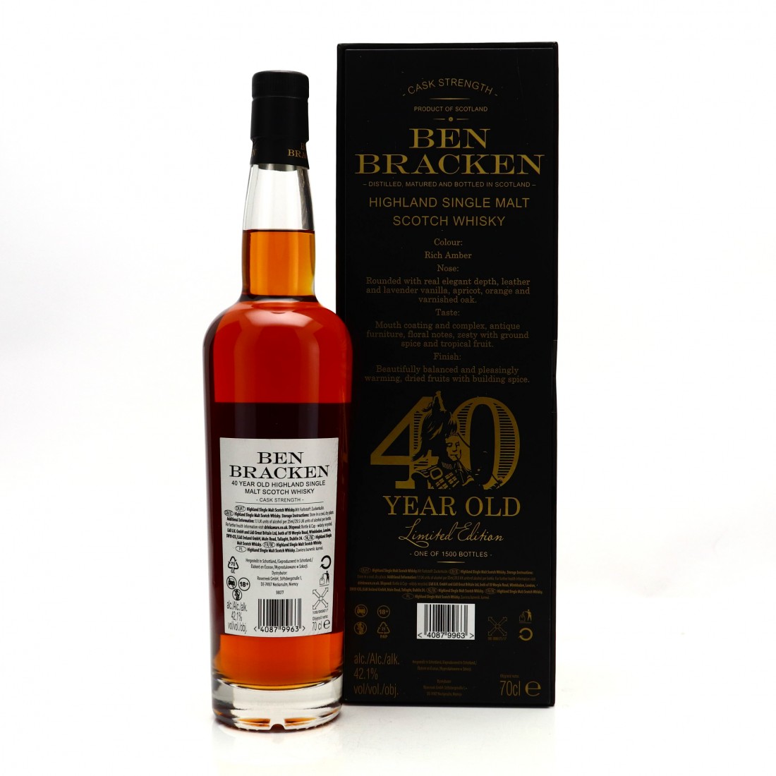 Ben Bracken 40 Year Old Cask Strength Highland Single Malt | Whisky ...