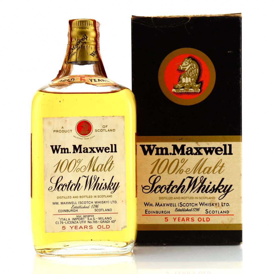 Wm. Maxwell 5 Year Old 100% Malt 1960s | Whisky Auctioneer