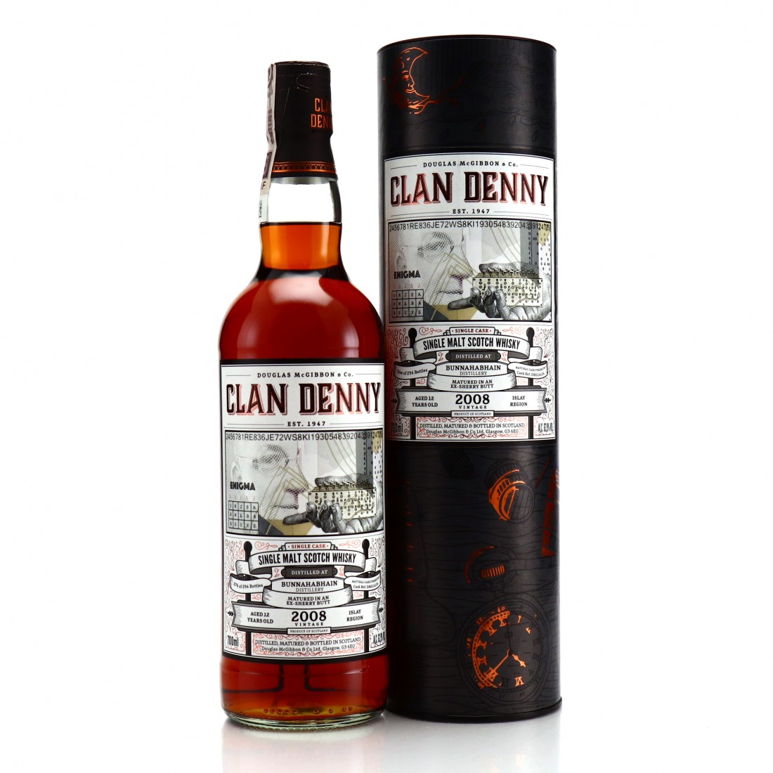 Bunnahabhain 2008 Clan Denny 12 Year Old / Tudor House Enigma 1 ...