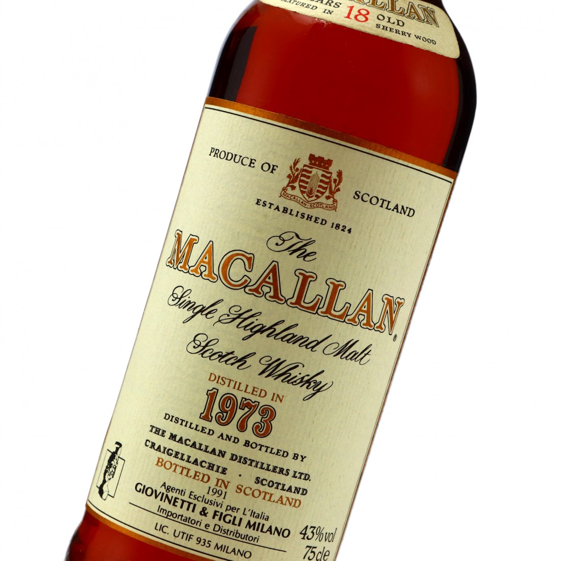 Macallan 1973 18 Year Old / Giovinetti Import | Whisky Auctioneer