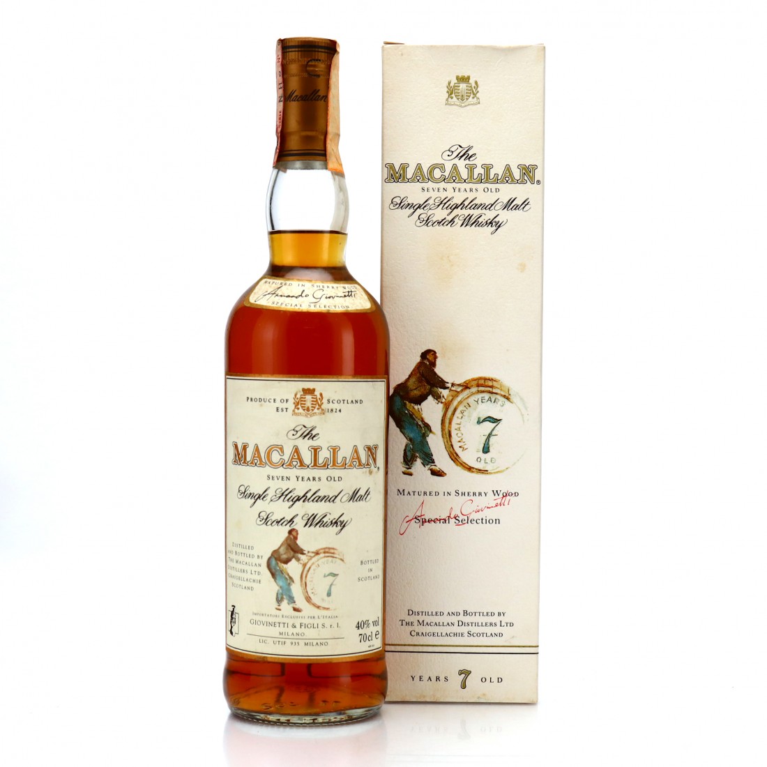 Macallan 7 Year Old Armando Giovinetti Special Selection 1990s | Whisky Auctioneer