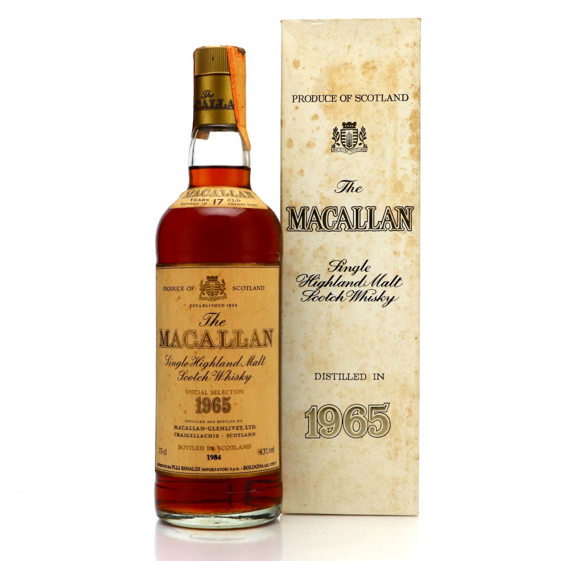 Macallan 1965 Special Selection 17 Year Old / Rinaldi Import | Whisky ...