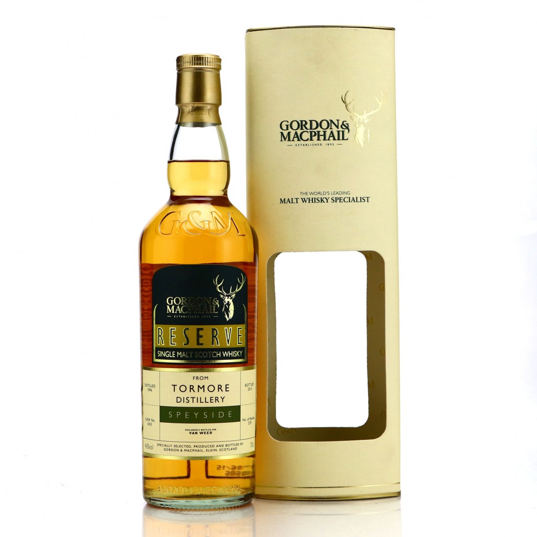 Tormore 1996 Gordon and MacPhail Reserve / Van Wees | Whisky Auctioneer