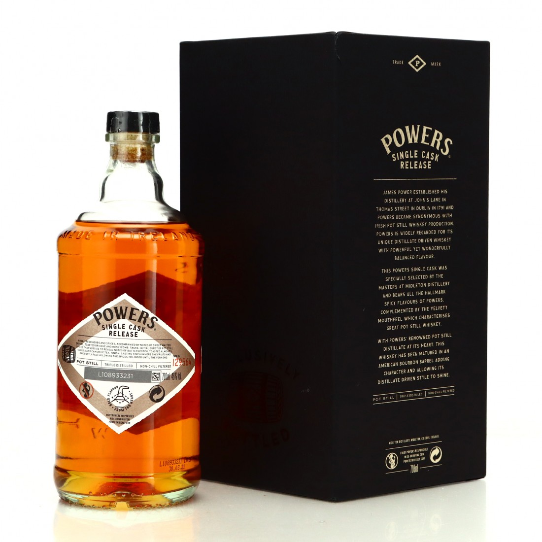 Powers 2008 Single Cask 12 Year Old #129564 | Whisky Auctioneer