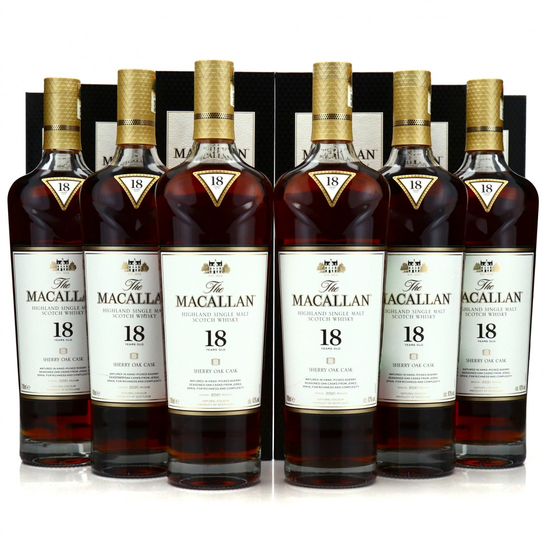 Macallan 18 Year Old Sherry Oak 2021 Release 6 x 70cl / Case | Whisky ...