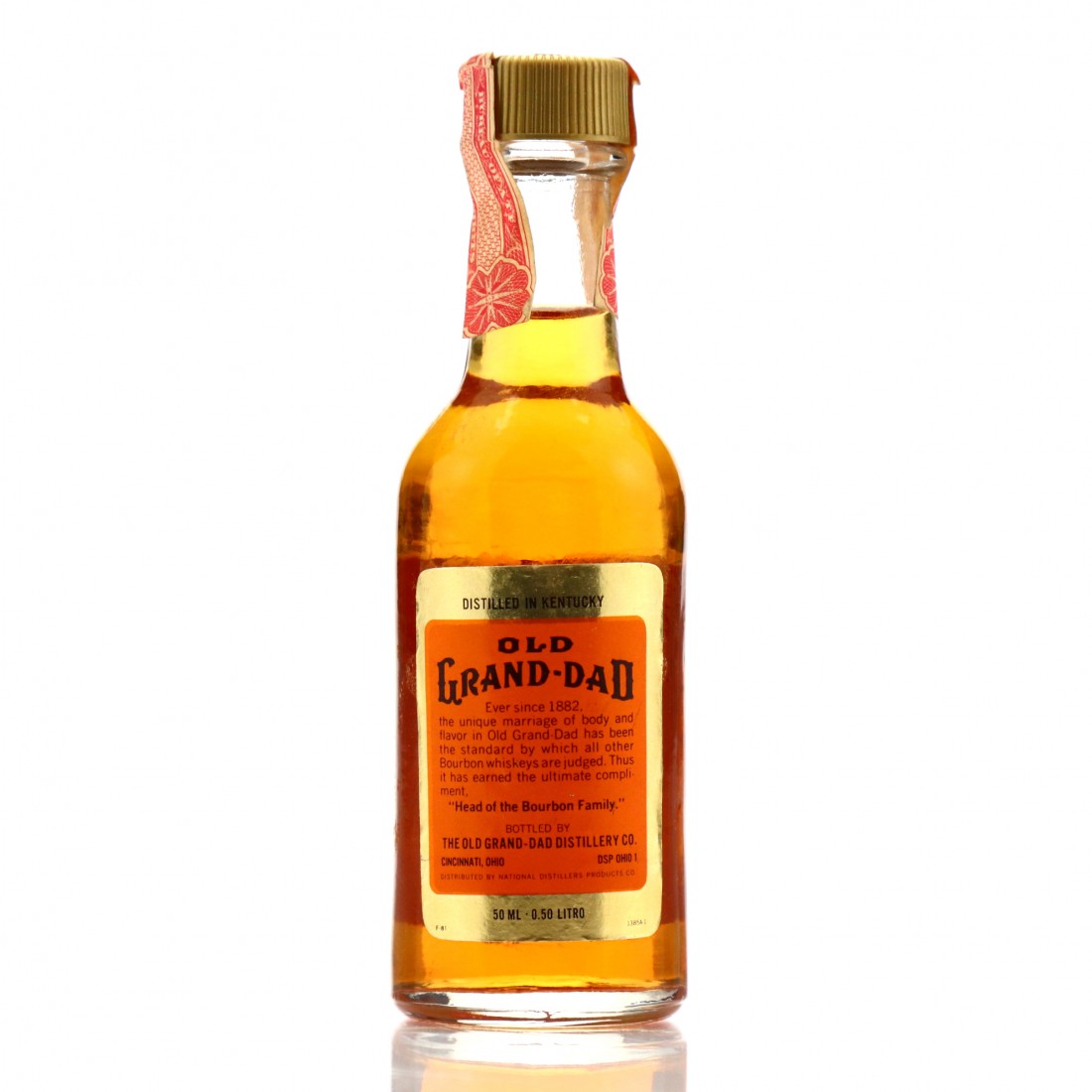 Old Grand-Dad Kentucky Straight Bourbon Miniature 1970s | Whisky Auctioneer
