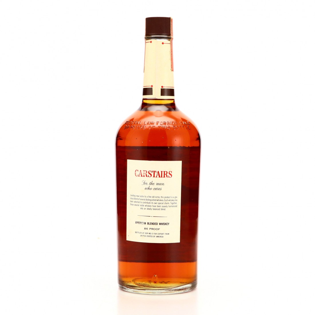 Carstairs White Seal American Whiskey Imperial Quart 1970s | Whisky ...