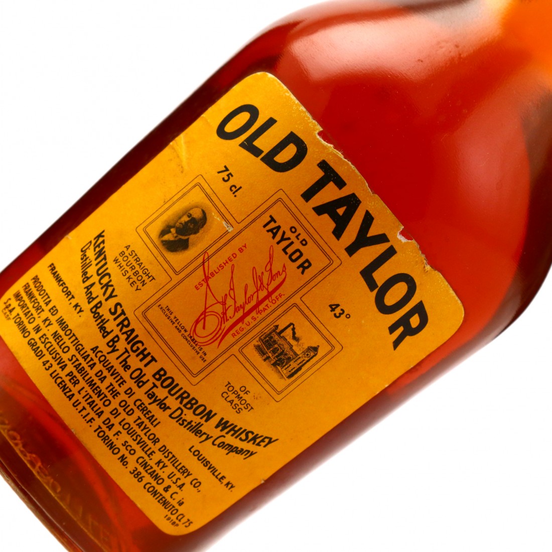 Old Taylor Kentucky Straight Bourbon 1970s / Cinzano Import | Whisky ...