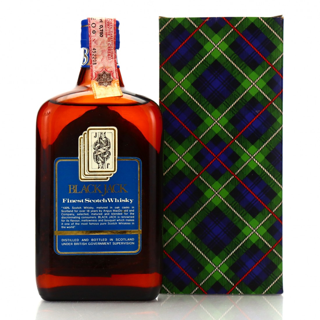 Black Jack 18 Year Old Finest Scotch Whisky 1980s / Fabbri Import ...