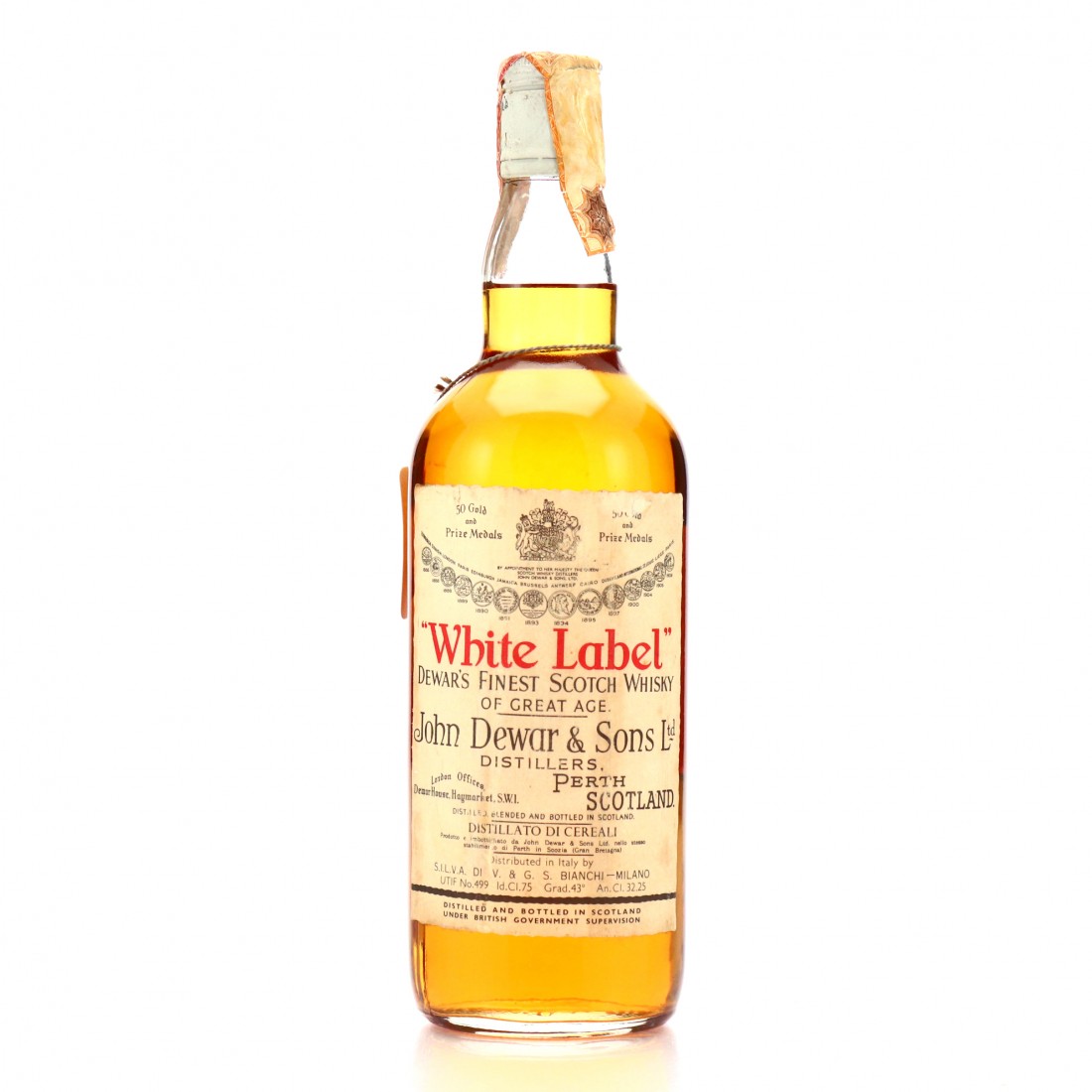 Dewar's White Label Scotch Whisky 1960s / Bianchi Import | Whisky ...