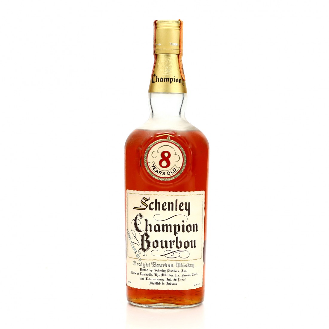 Schenley Champion 8 Year Old Straight Bourbon 1970s | Whisky Auctioneer