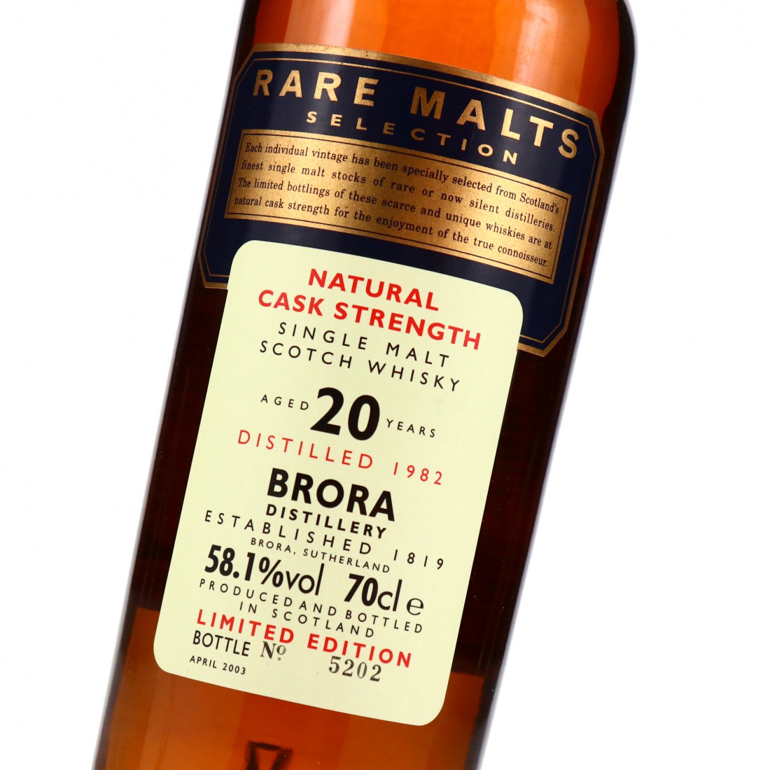 Brora 1982 Rare Malts 20 Year Old / 58.1% | Whisky Auctioneer