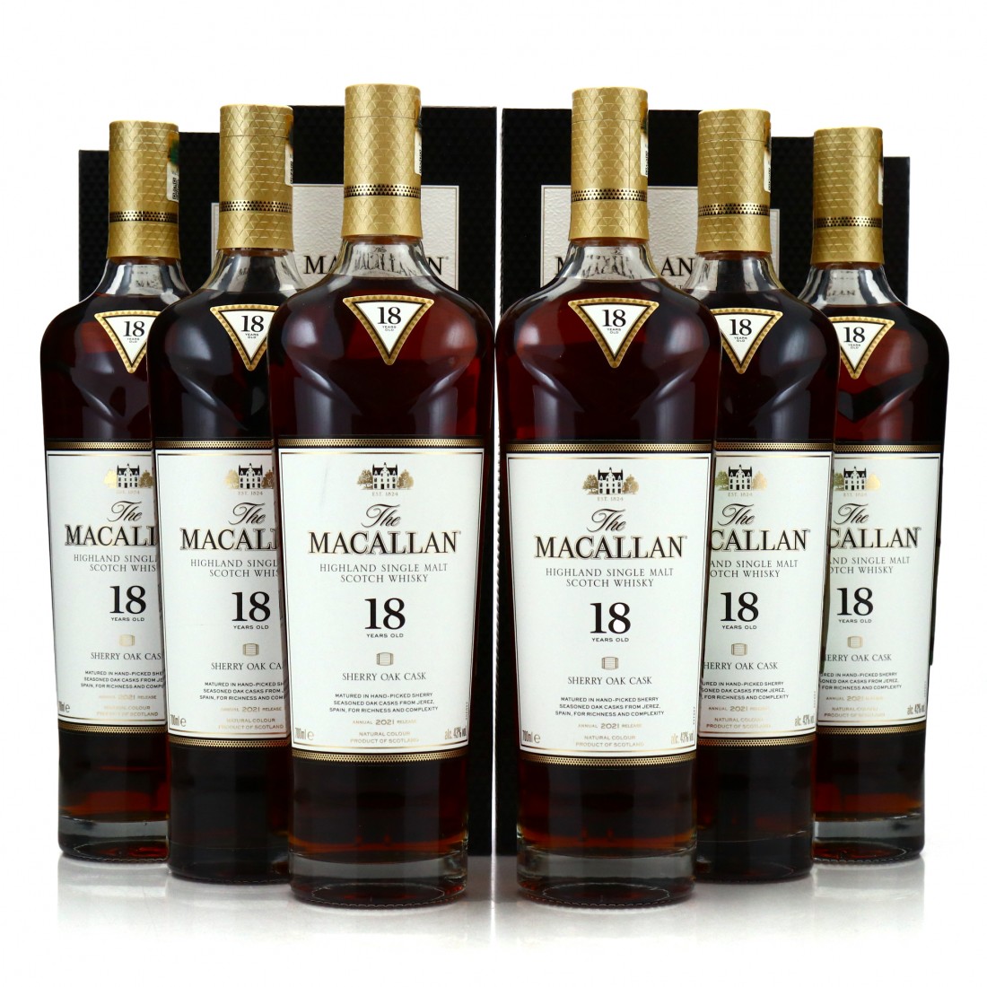 Macallan 18 Year Old Sherry Oak 2021 Release 6 x 70cl / Case | Whisky ...