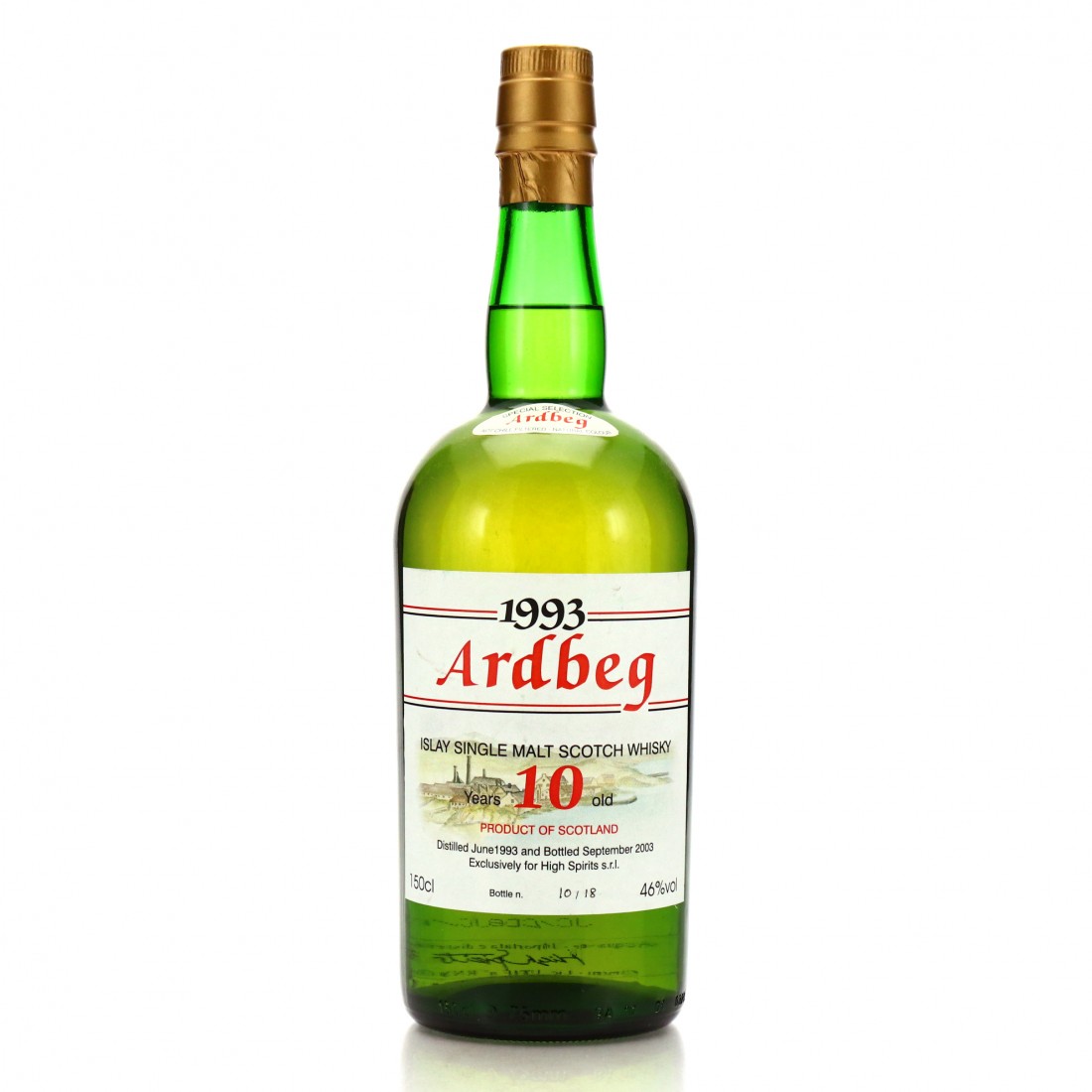 Ardbeg 1993 High Spirits 10 Year Old 1.5 Litre / One of 18 | Whisky ...