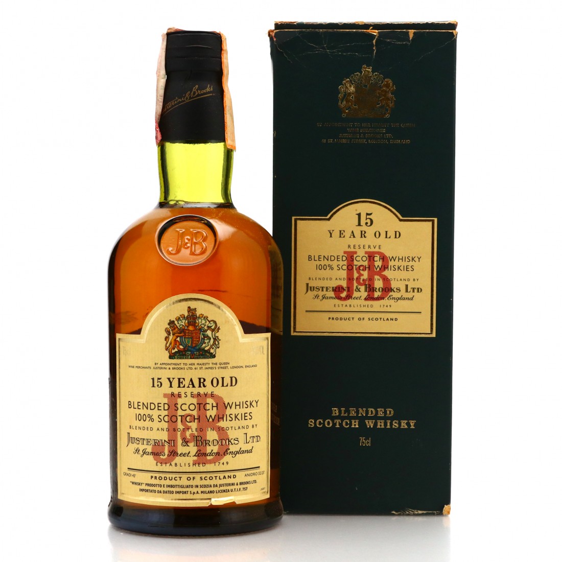 J&B 15 Year Old Reserve 1980s | Whisky Auctioneer