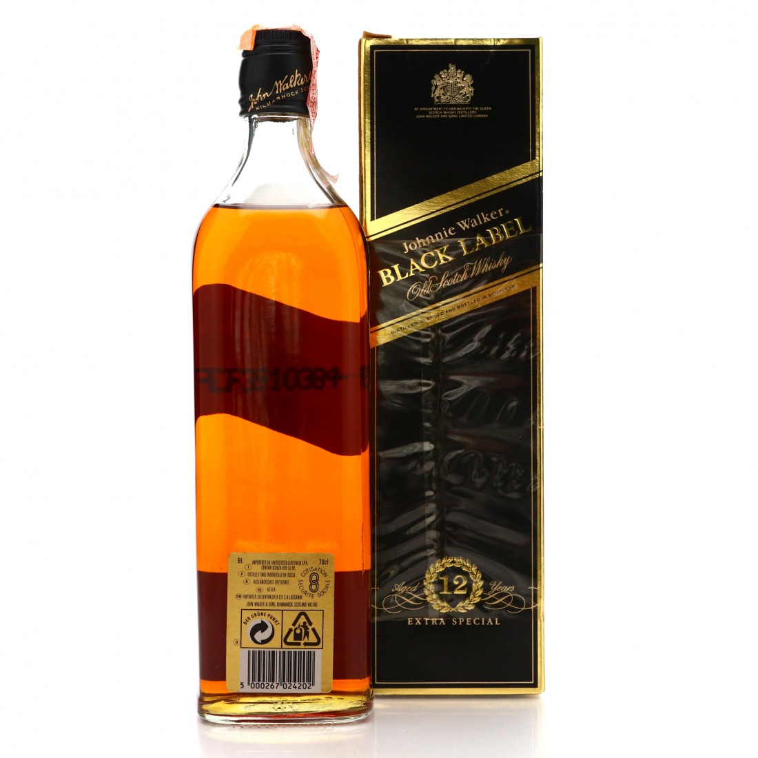 Johnnie Walker Black Label 12 Year Old 1990s Gift Pack with Flask ...